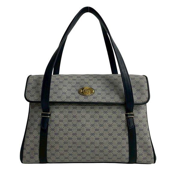 Gucci | Bags | Gucci Old Gucci Micro Gg Logo Hardware Leather Handbag ...
